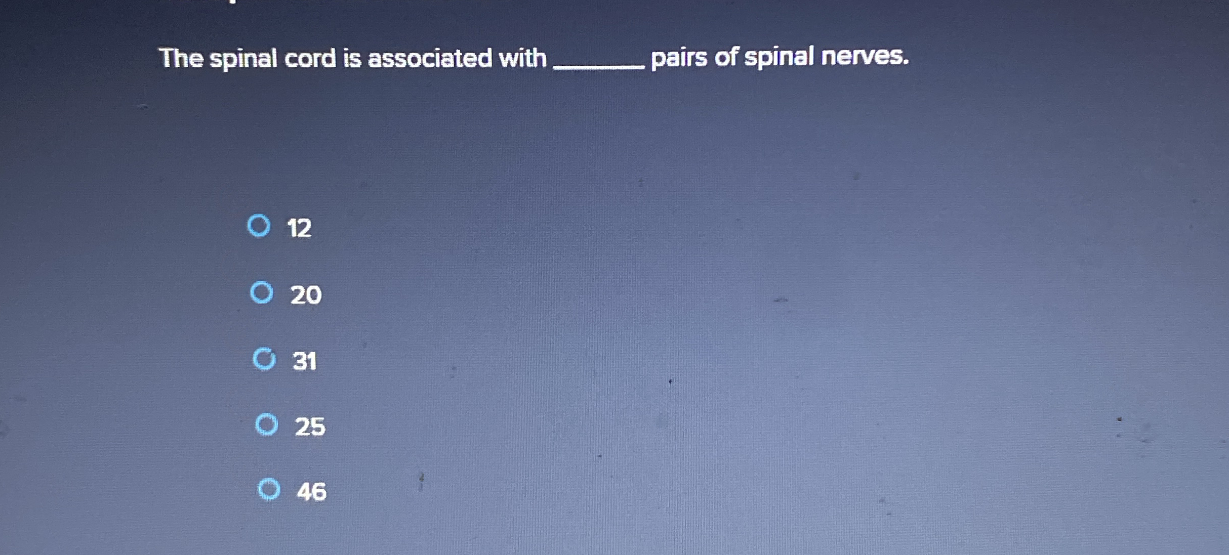Solved The spinal cord is associated with q, ﻿pairs of | Chegg.com