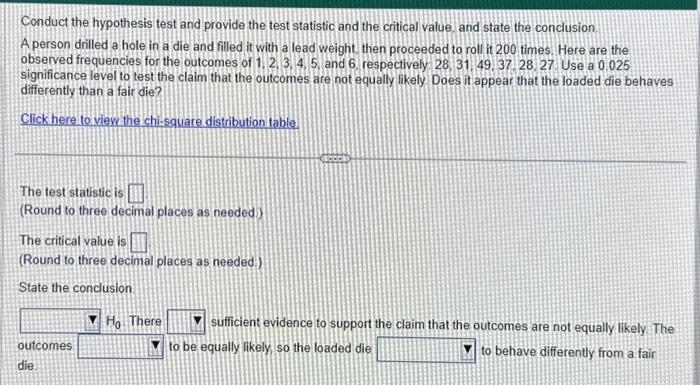 Solved Conduct the hypothesis test and provide the test | Chegg.com