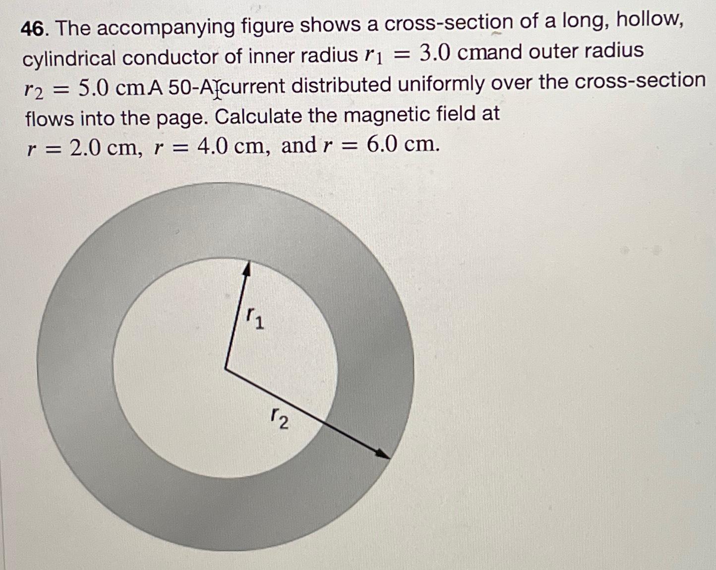 Solved The Accompanying Figure Shows A Cross Section Of A