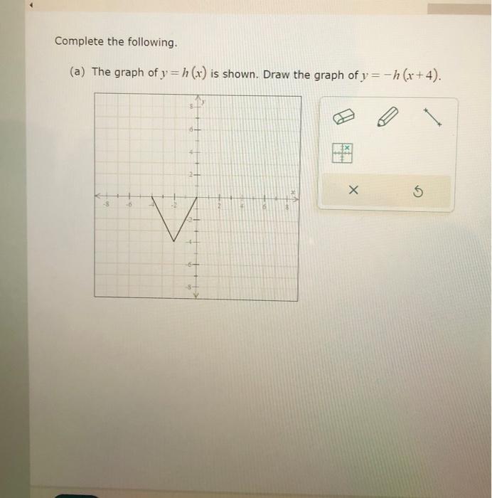 [Solved]: The graph of y=h(x) is shown. Draw the graph of y=