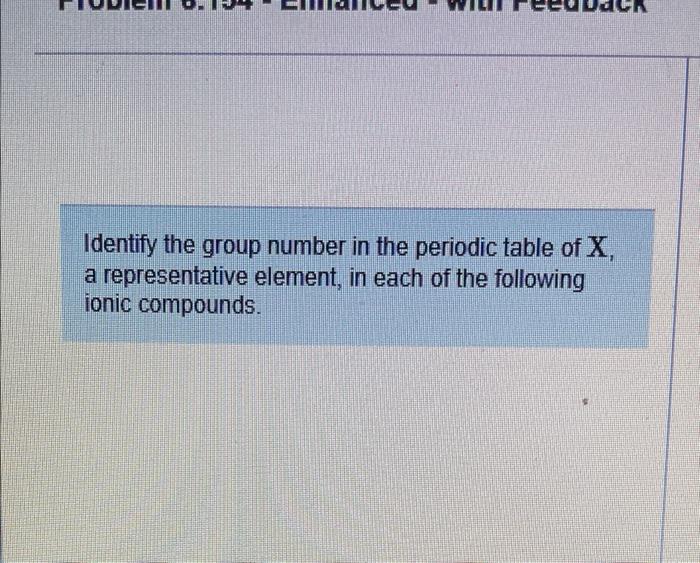 Solved Part A Identify the group number in the periodic | Chegg.com