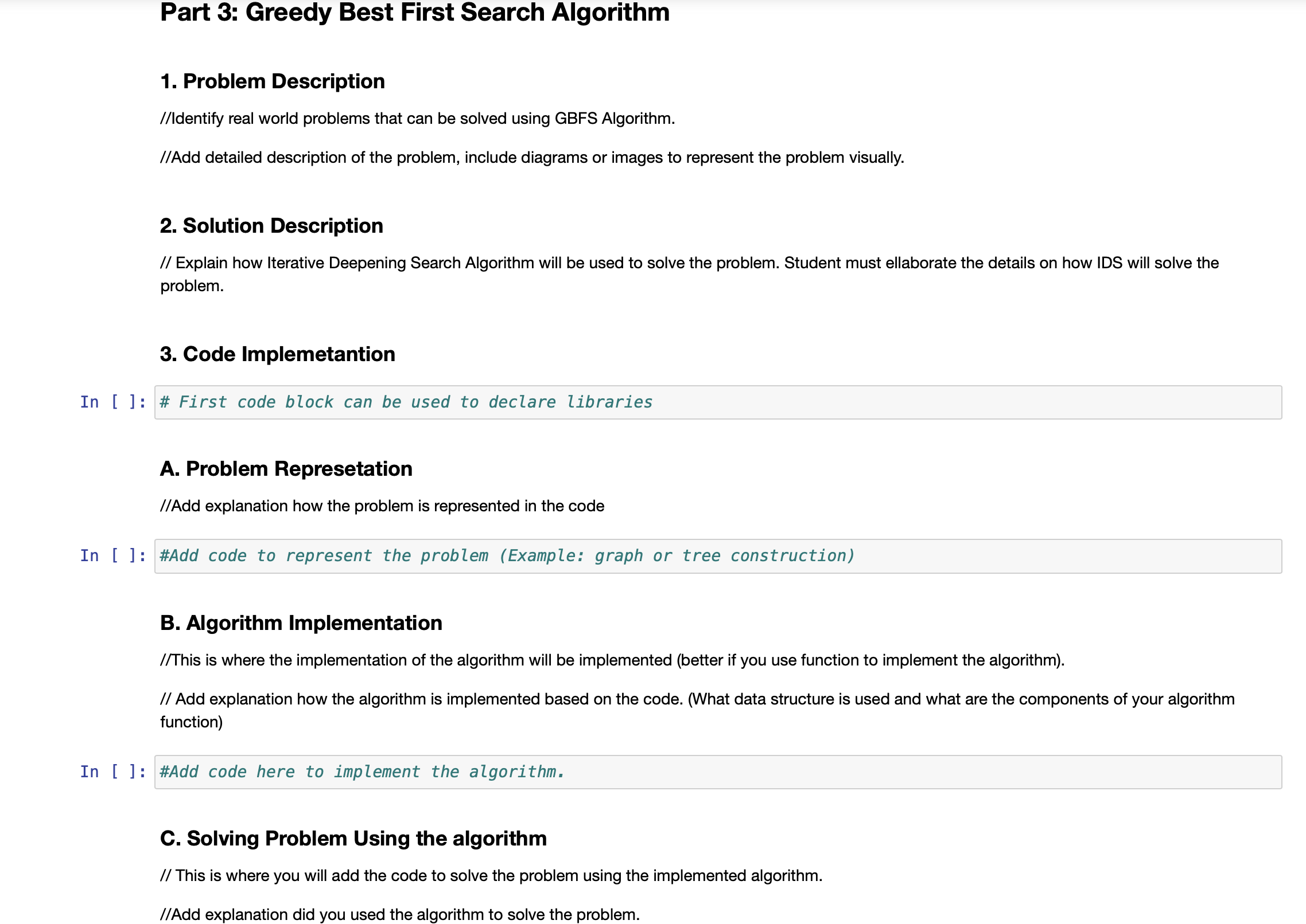 Problem 3: Greedy Best First Search ﻿ Problem | Chegg.com