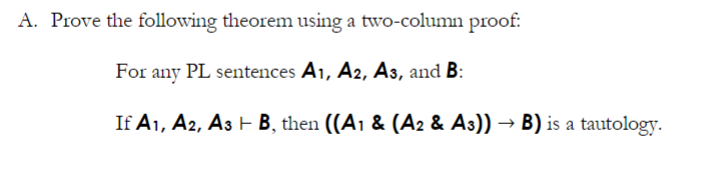 A. ﻿Prove the following theorem using a two-column | Chegg.com