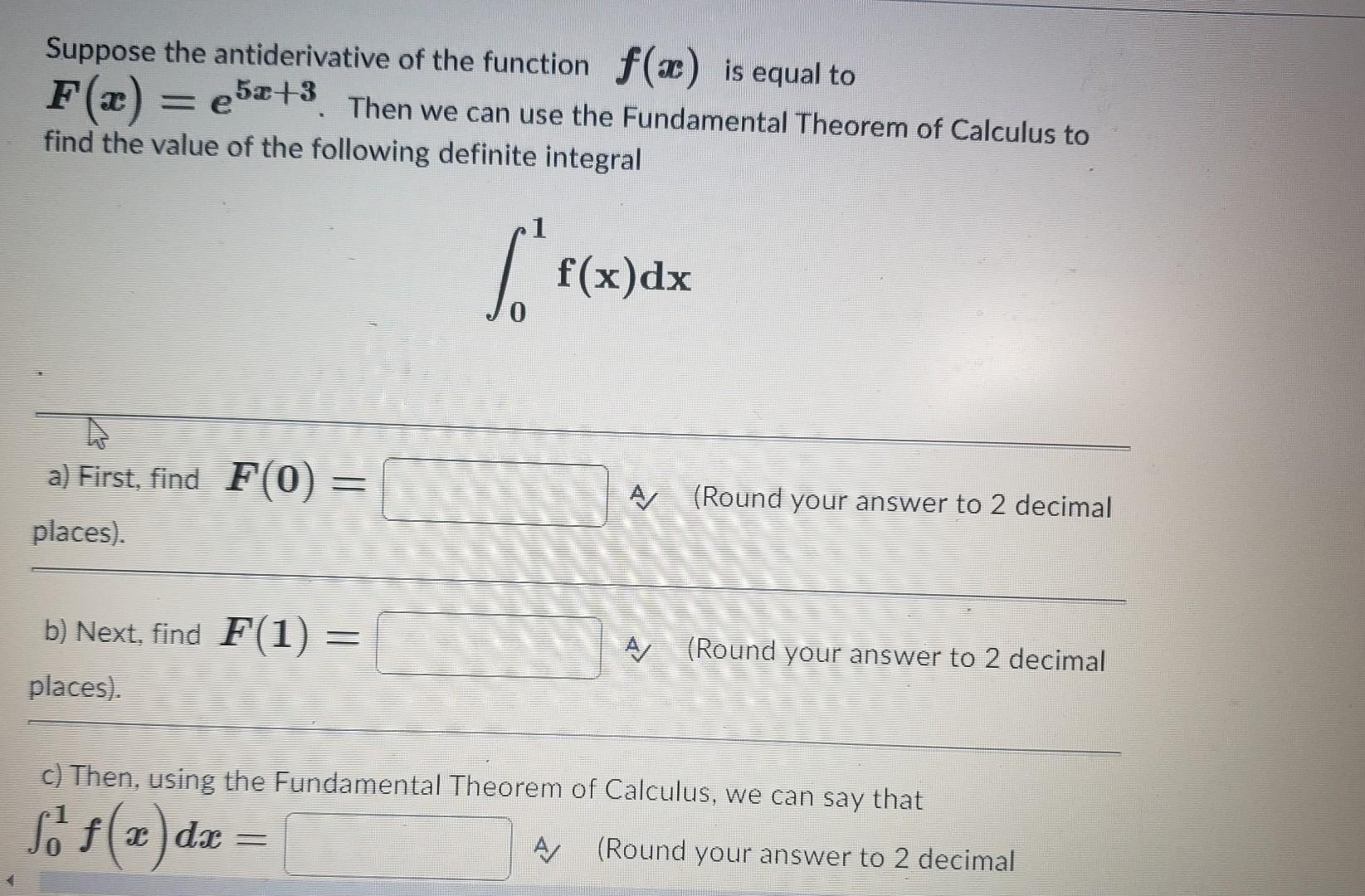 Solved Suppose the antiderivative of the function f(x) is | Chegg.com