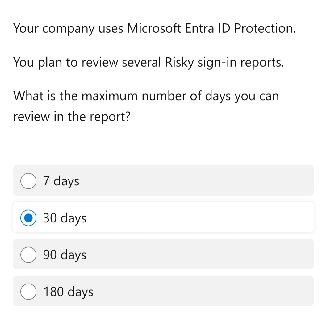 Solved Your company uses Microsoft Entra ID Protection.You | Chegg.com
