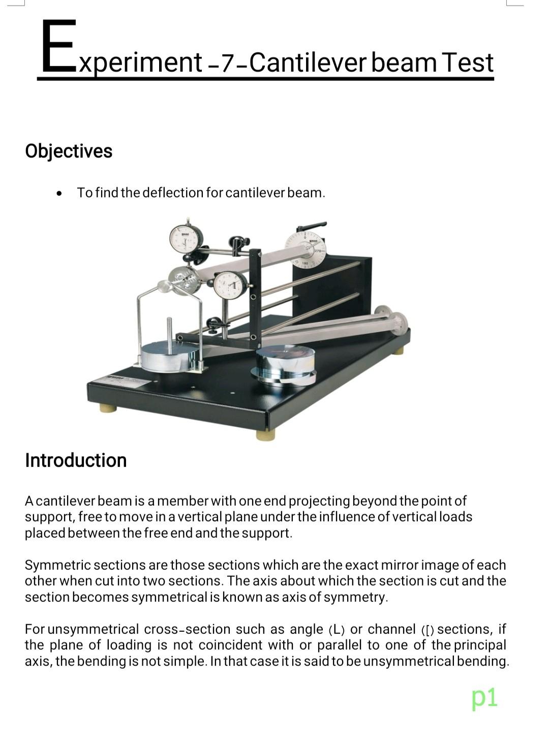 Cantilever Beam Test - The Best Picture Of Beam