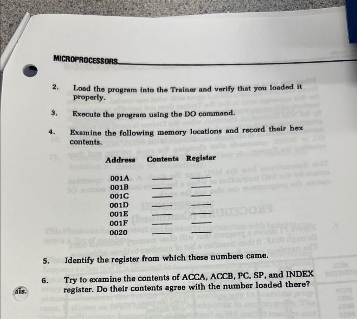 Solved 1. Figure 70 shows a program for setting the MPU | Chegg.com