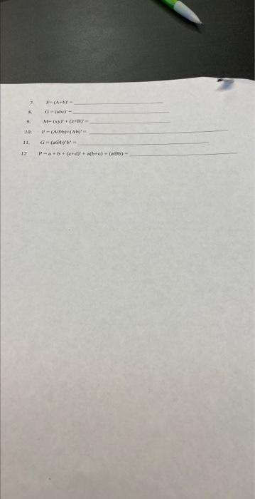 Solved Disjunetive normal form (DNF) of logic expressions; | Chegg.com