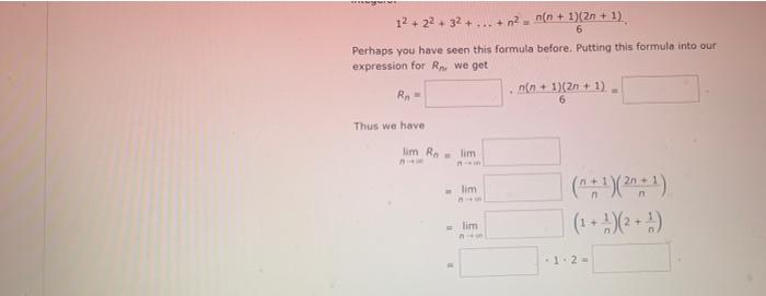 Solved 12 + 22. 32 + ... + n2n(n+1)(2n + 1). 6 Perhaps you | Chegg.com
