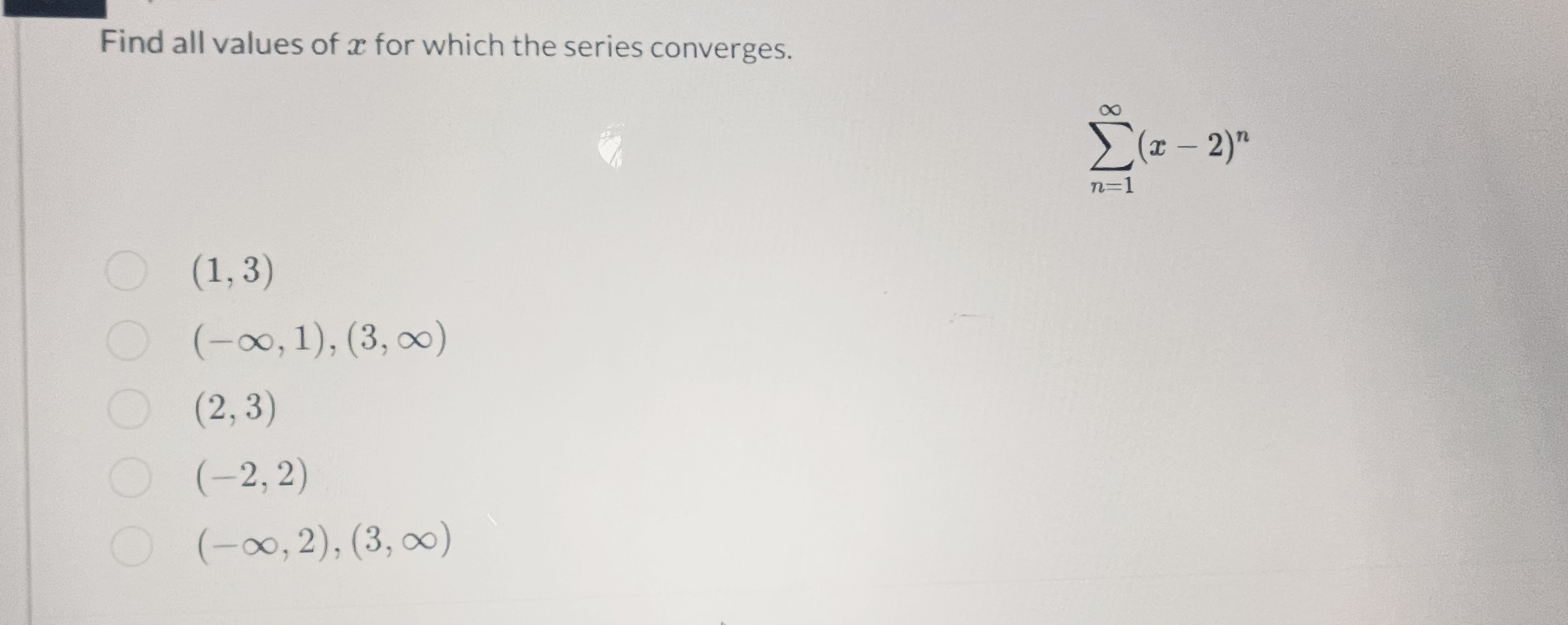 Solved Find all values of x ﻿for which the series | Chegg.com