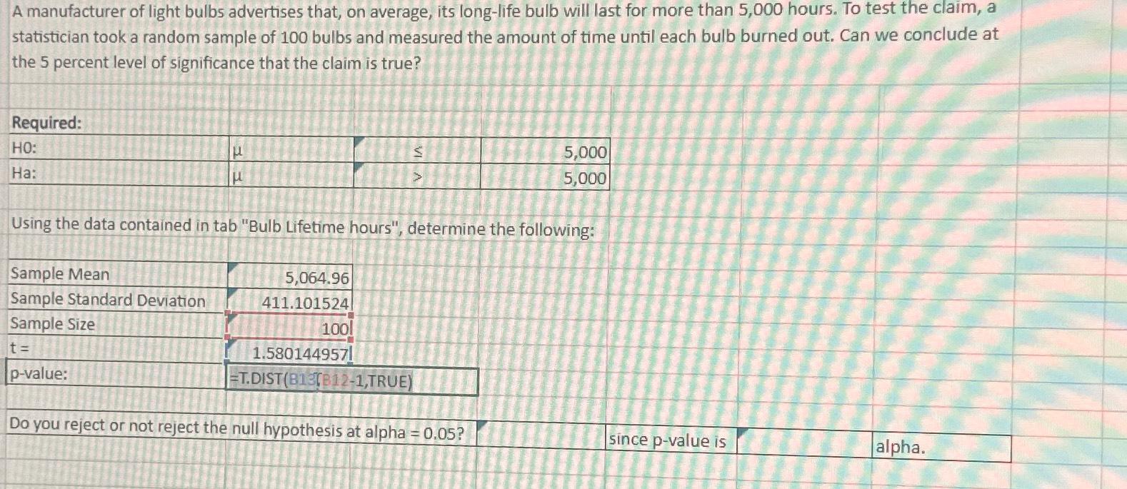 Solved A manufacturer of light bulbs advertises that, on | Chegg.com