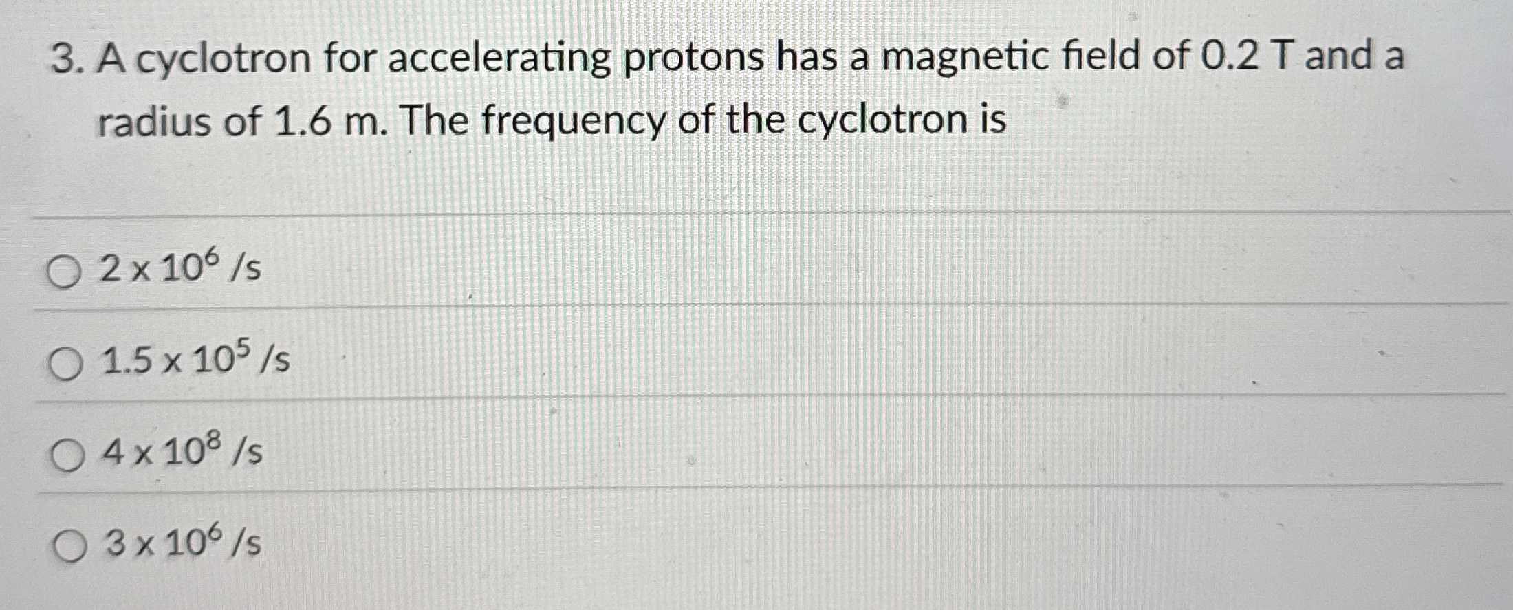 Solved A cyclotron for accelerating protons has a magnetic | Chegg.com