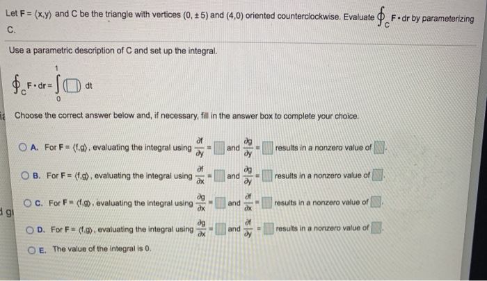 Solved Let F= (x,y) and C be the triangle with vertices | Chegg.com