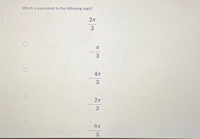Solved What is 30 degrees in radians? O π 3 ㅠ 6 ㅠ 4 K|2 | Chegg.com