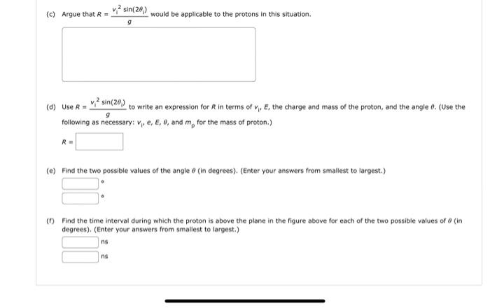 Solved Protons are projected with an initial speed v4=5.34 | Chegg.com