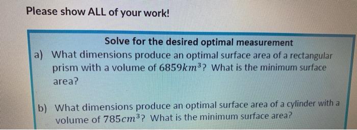 Solved Geometric Formulas Diameter: 2r Radius: 2d | Chegg.com