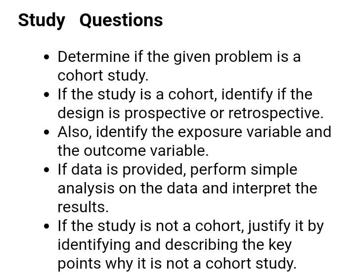 Solved Study Questions • Determine if the given problem is a | Chegg.com