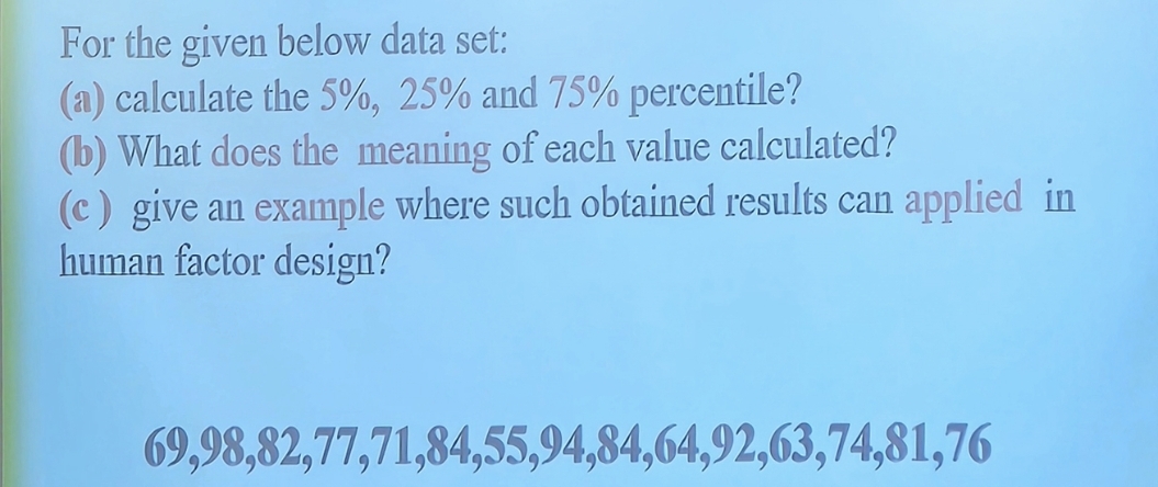 Solved For the given below data set:(a) ﻿calculate the | Chegg.com