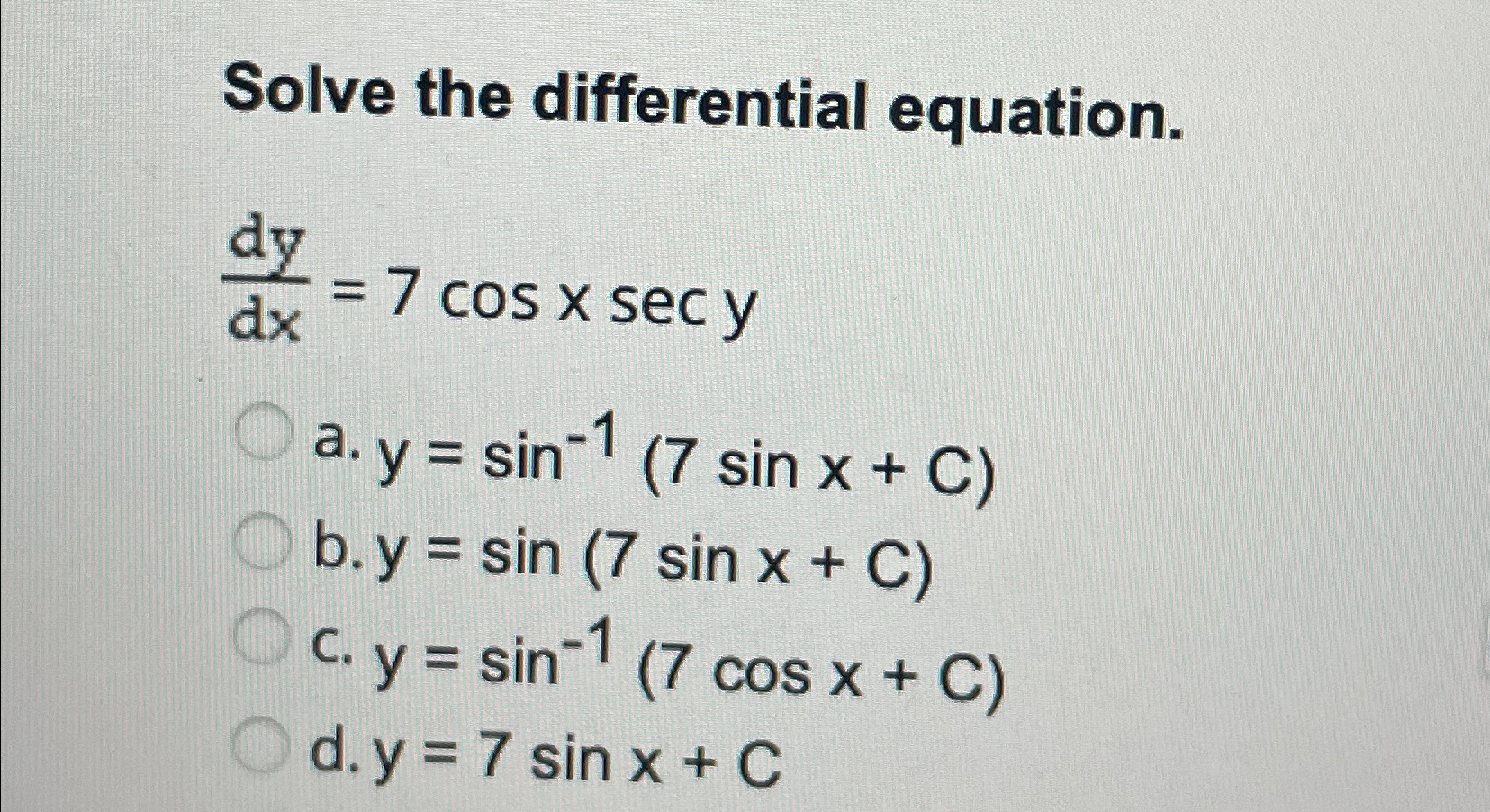 Solve the differential | Chegg.com