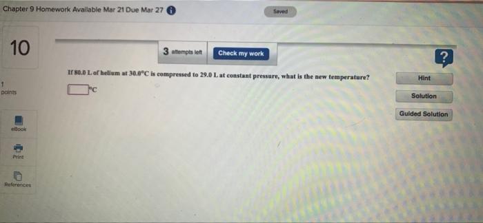 Solved Chapter 9 Homework Available Mar 21 Due Mar 27 Seved | Chegg.com Solved Chapter 9 Homework Available Mar 21 Due Mar 27 Seved | Chegg.com