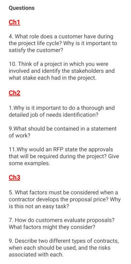 Solved Questions Ch1 4. What role does a customer have | Chegg.com