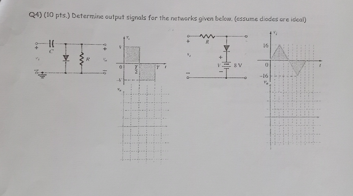Q4) (10 ﻿pts.) ﻿Determine output signals for the | Chegg.com