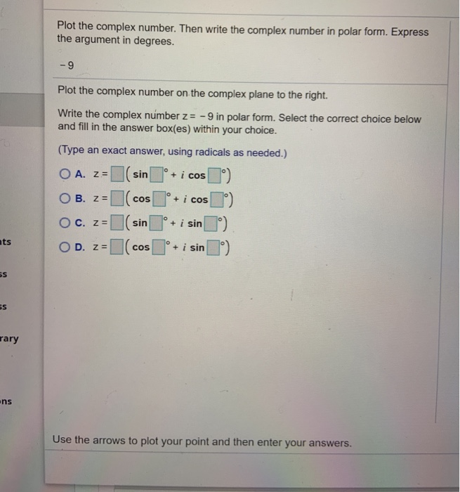 Solved Plot the complex number. Then write the complex | Chegg.com