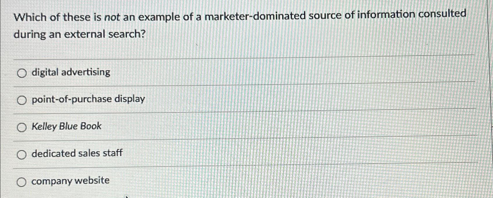 Solved Which of these is not an example of a | Chegg.com