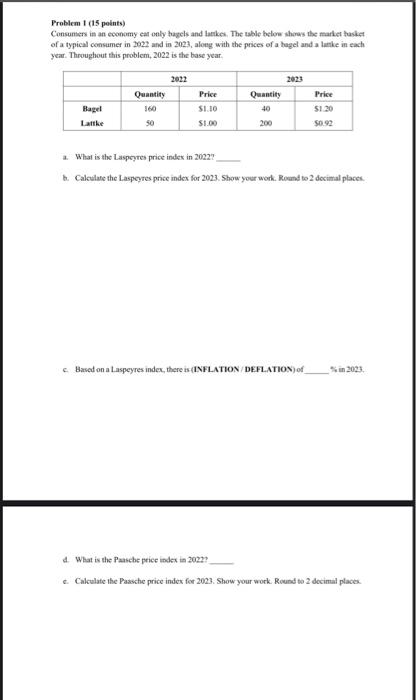 Solved Problem 1 (15 points) Consumers in an economy eat | Chegg.com
