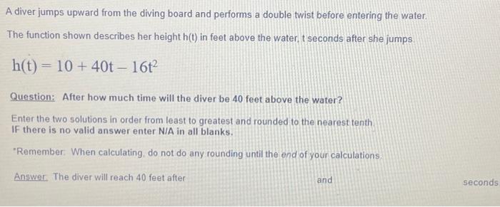 Solved A diver jumps upward from the diving board and | Chegg.com
