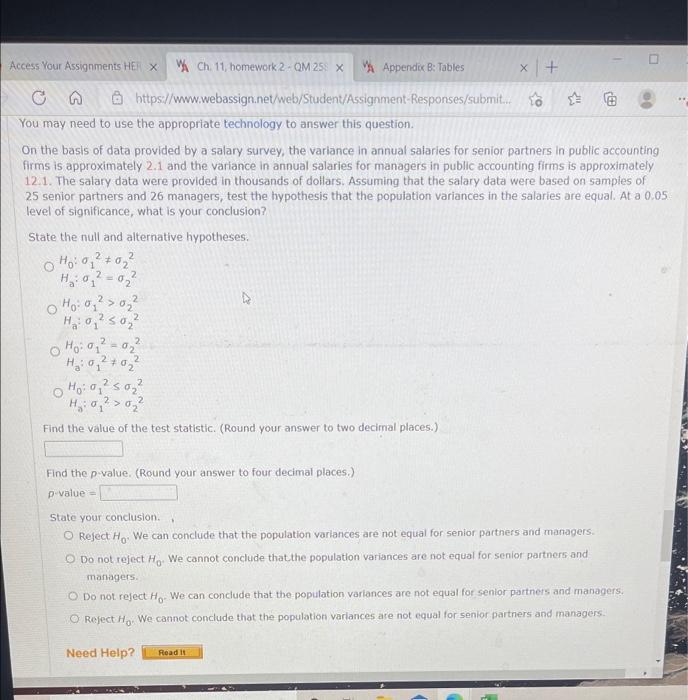Solved NH o TIP @ Access Your Assignments HER X W Ch 11, | Chegg.com