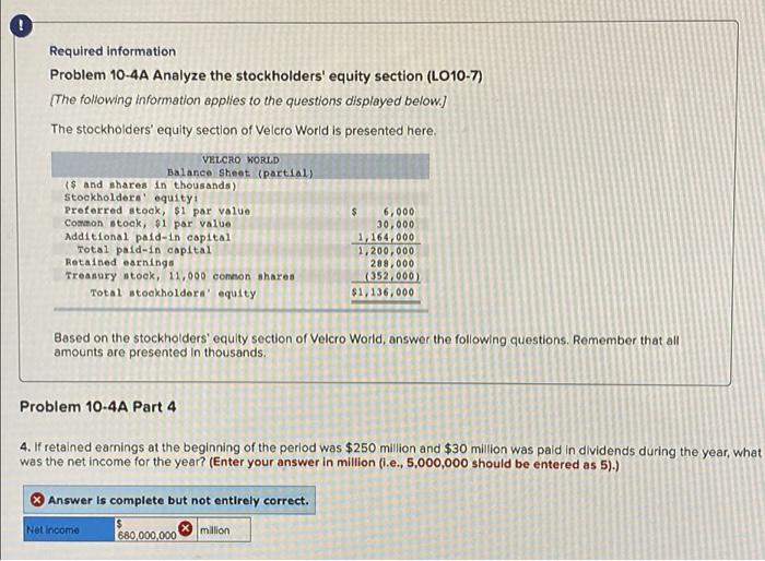 Solved Required information Problem 10-4A Analyze the | Chegg.com