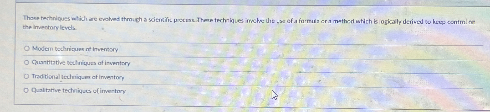 Solved Those techniques which are evolved through a | Chegg.com