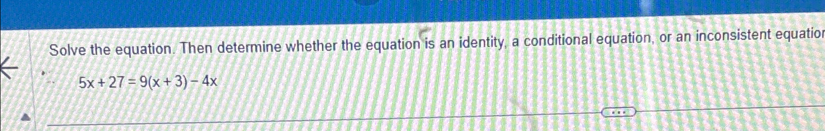 Solve the equation. Then determine whether the | Chegg.com