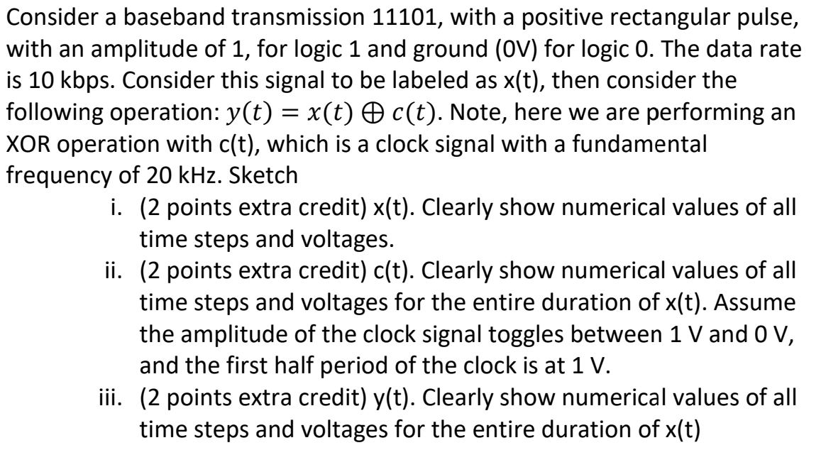 Solved MUST SKETCH!!!! Consider a baseband transmission | Chegg.com