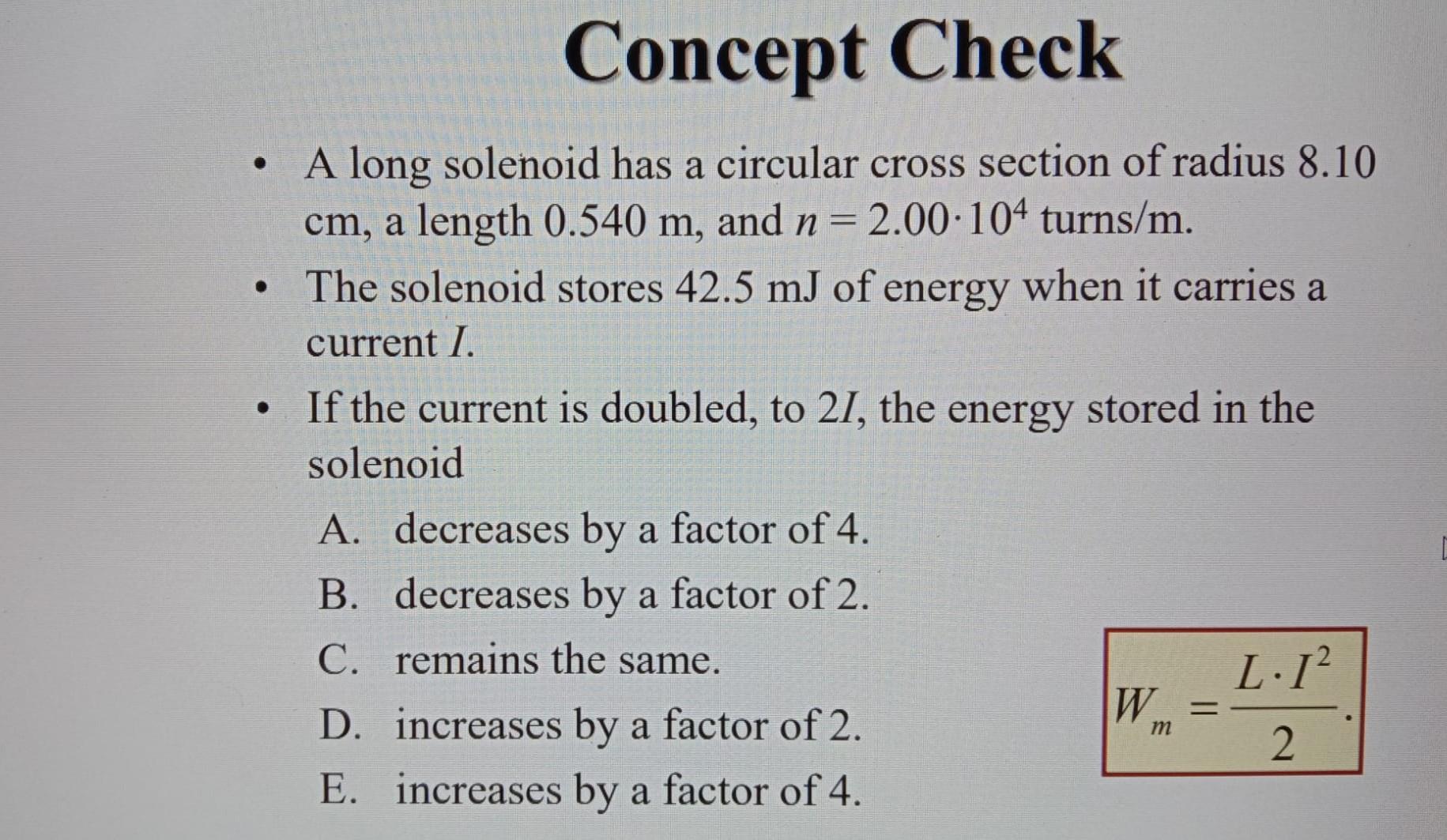 Solved A Long Solenoid Has A Circular Cross Section Of