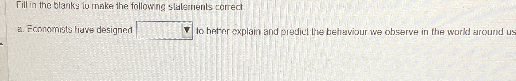 Solved Fill in the blanks to make the following statements | Chegg.com