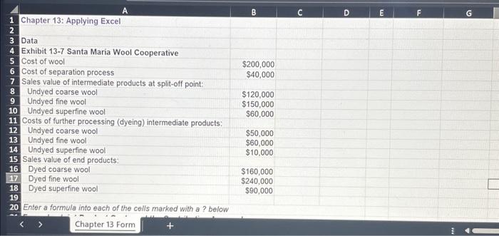 Solved Required information The Chapter 13 Form worksheet is | Chegg.com