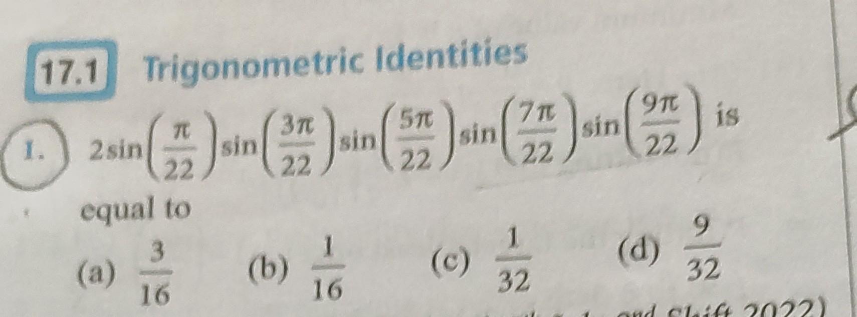 Solved Trigonometric Identities | Chegg.com