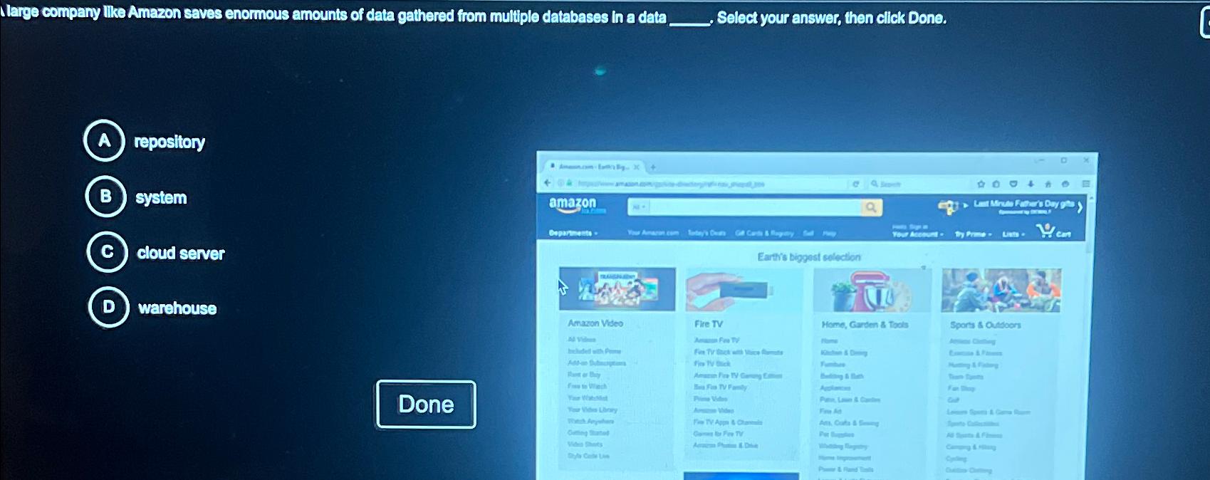 Solved Jarge company Ilke Amazon saves enormous amounts of | Chegg.com