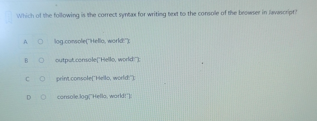 Solved Which of the following is the correct syntax for | Chegg.com