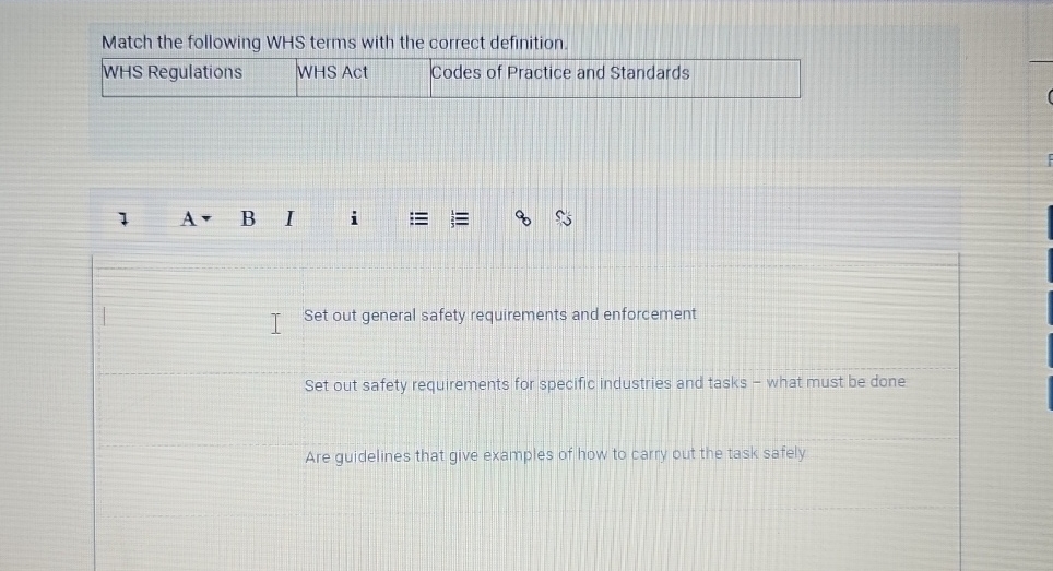 Solved Match the following WHS terms with the correct | Chegg.com