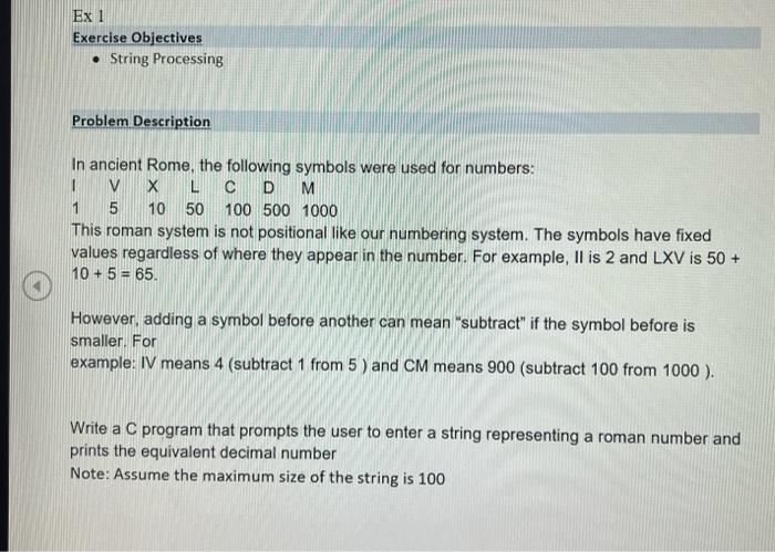 Solved In ancient Rome, the following symbols were used for | Chegg.com
