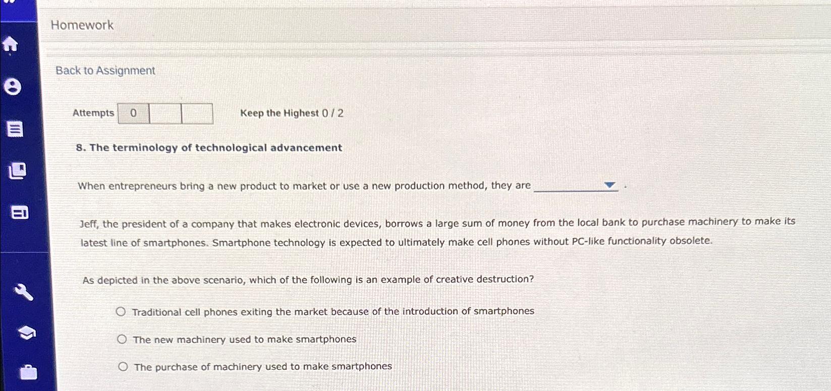 Solved HomeworkBack to AssignmentAttempts0Keep the Highest | Chegg.com