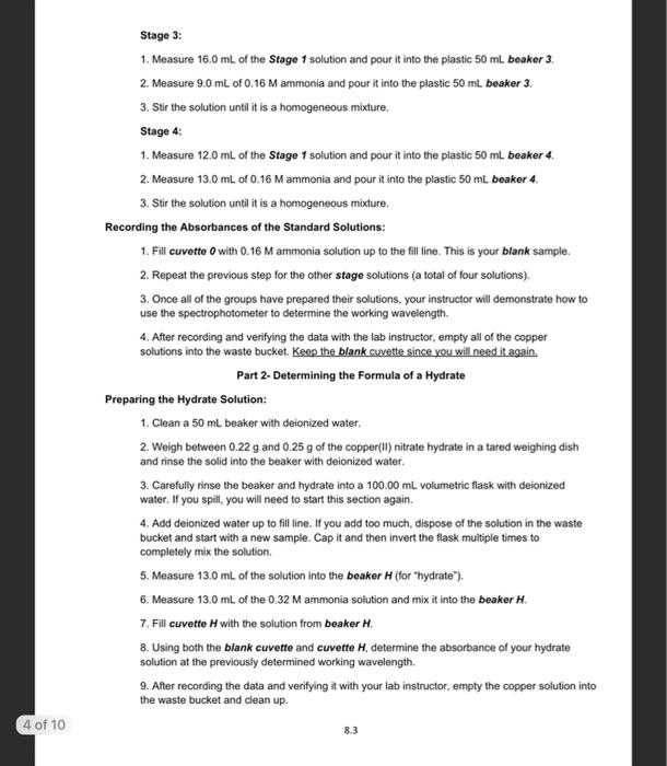 Solved Using The Dilution Formila C1v1 C2v2 Calculate The