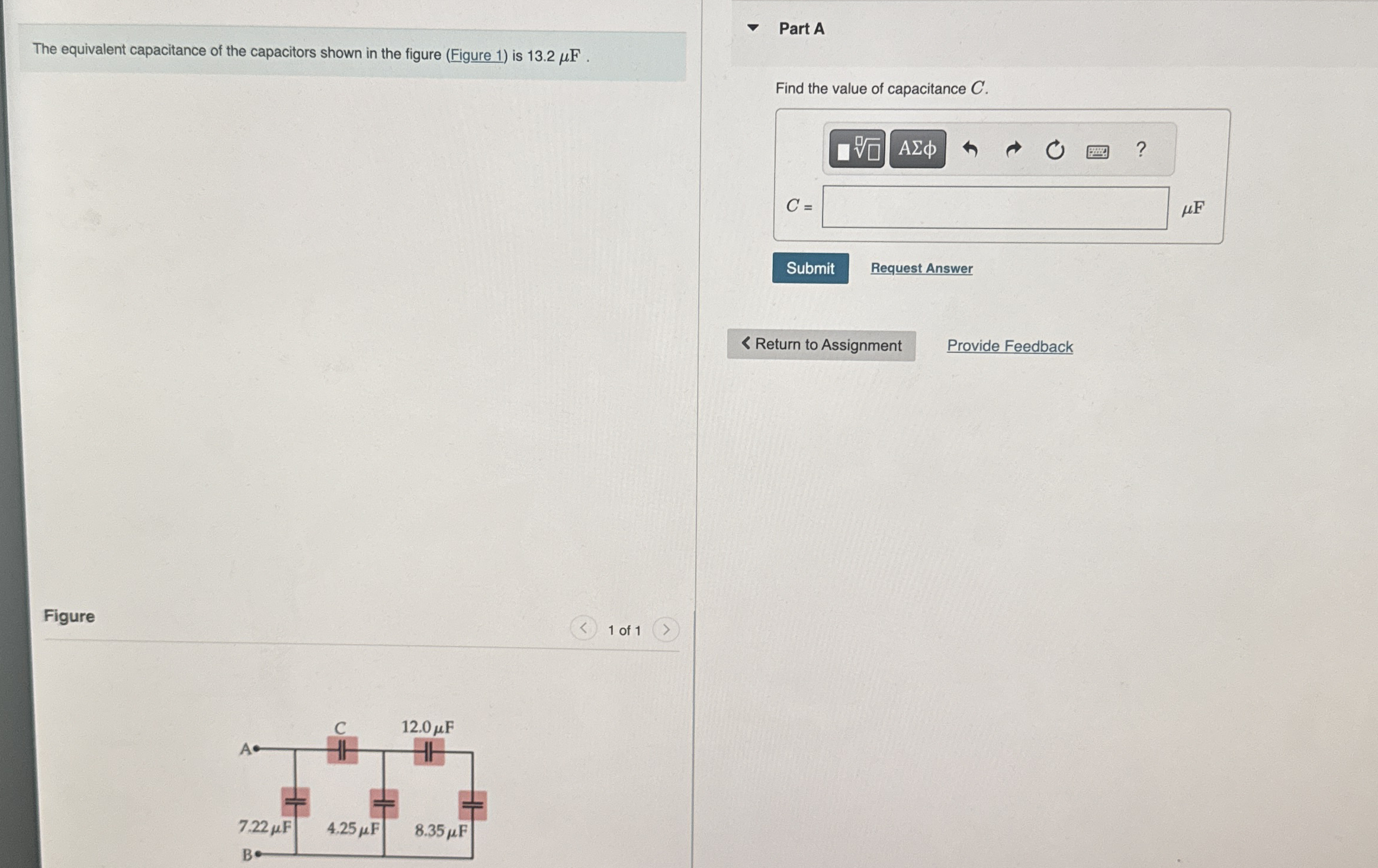 Solved The equivalent capacitance of the capacitors shown in | Chegg.com