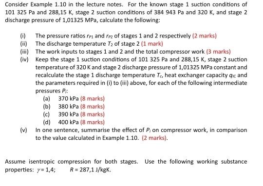 Solved 6.5 Pi for minimum work Example 1.10 Consider a | Chegg.com