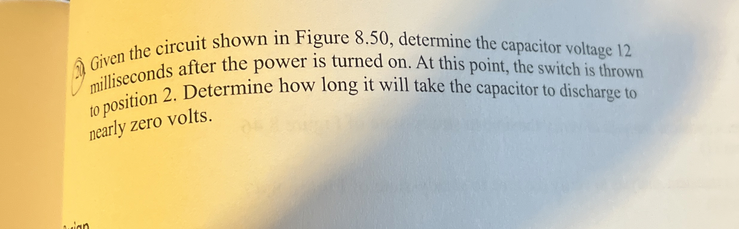 Solved Figure 8.50Given the circuit shown in Figure 8.50, | Chegg.com