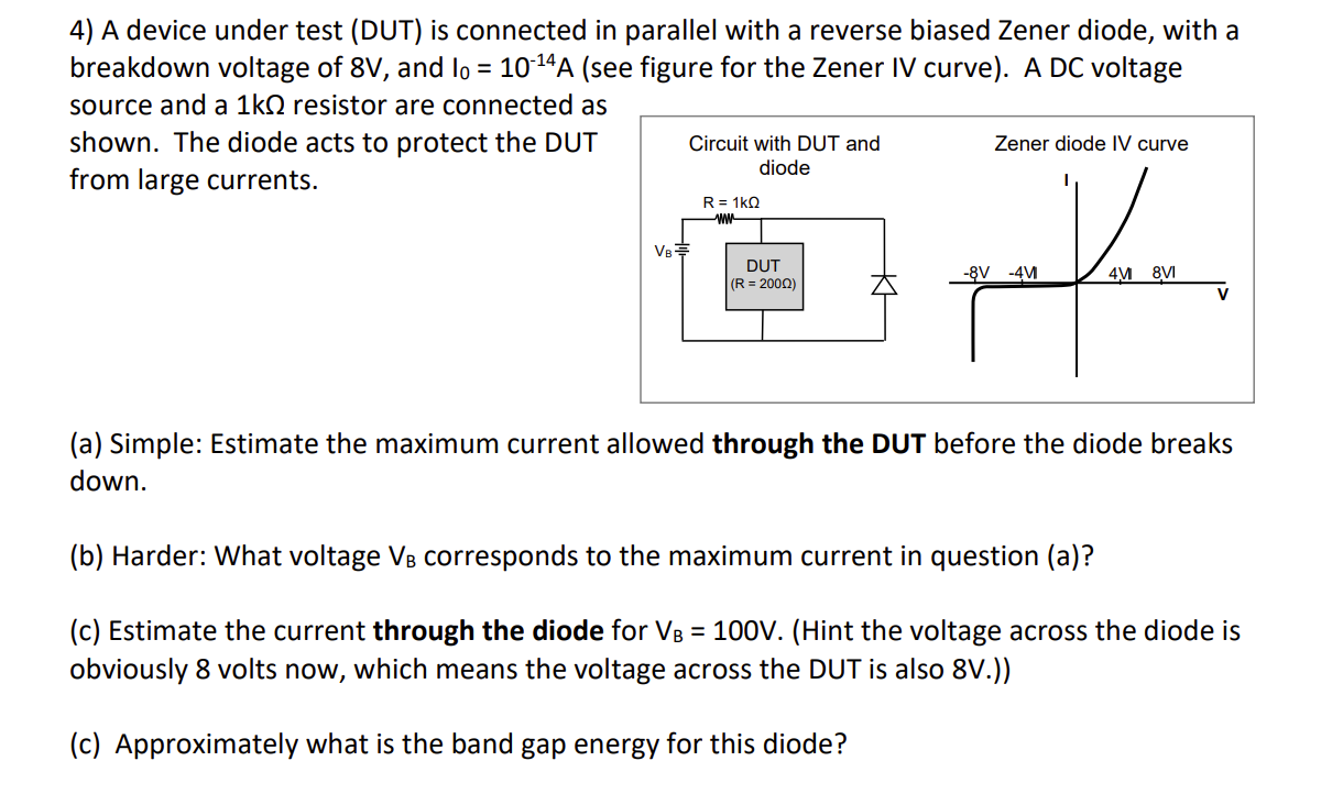 Solved A Device Under Test Dut is Connected In Parallel