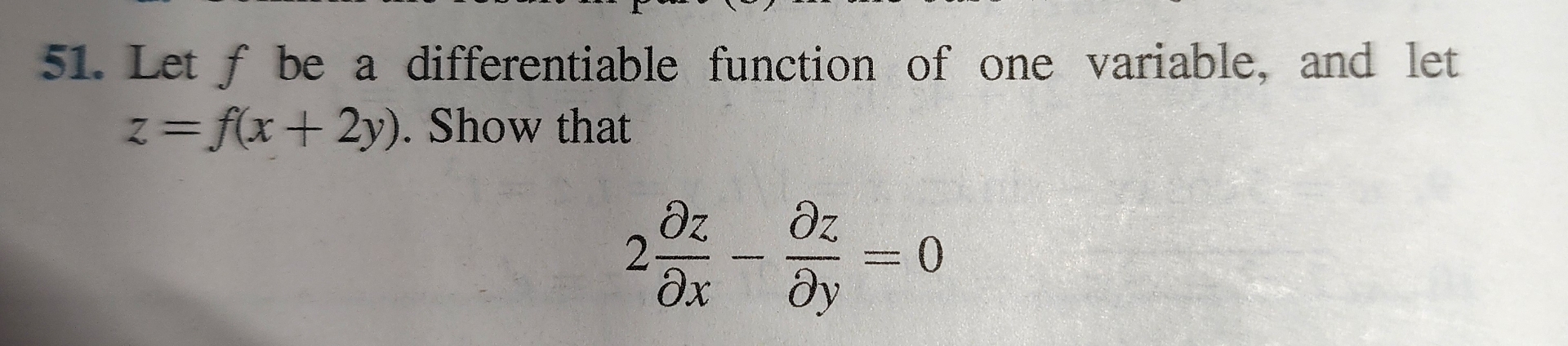 Solved Let F ﻿be A Differentiable Function Of One Variable